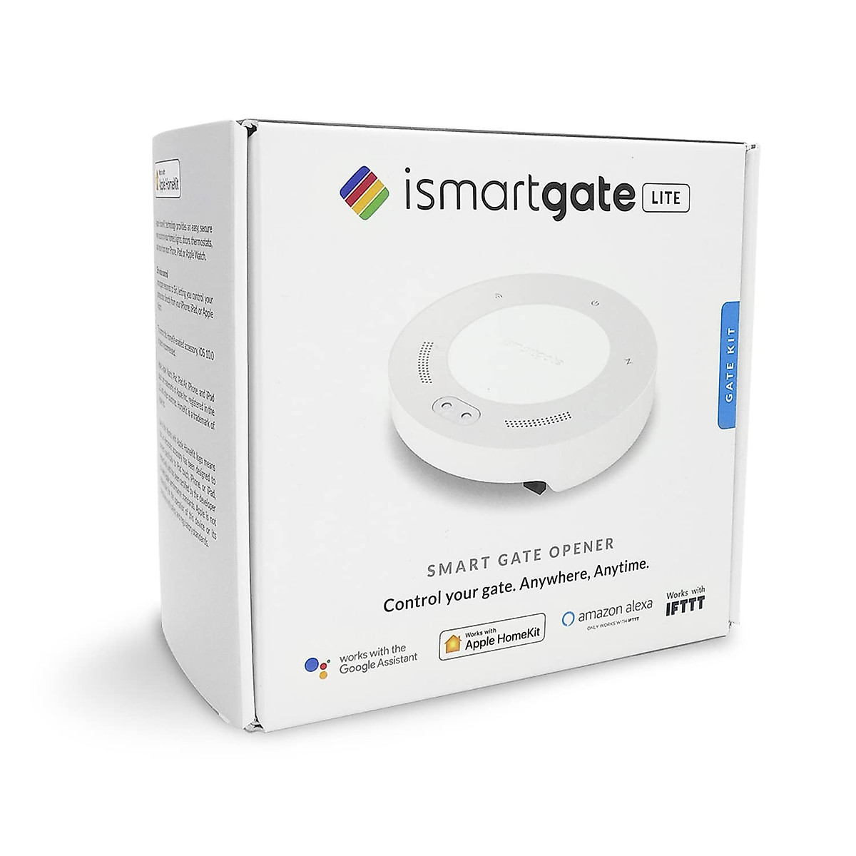 ismartgate LITE Smart Gate Opener Remote, APP Control, Compatible with Apple Homekit, Amazon Alexa, Google Assistant and IFTTT. Compatible with All Gates. Wireless sensor included.