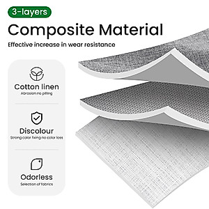 VQRTEXA Storage Baskets, 3-Pack 15.7x11.8x8.2 inch Fabric Storage Bins, Versatile Storage Baskets for Shelves with Handles (White&Grey, 15.7X11.8X8.26)