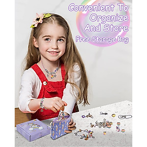 Anicco Jewelry Making Kit for Girls Age 8-12, with Pendant Charms, Bracelets and Necklace for DIY Crafts and Gifts
