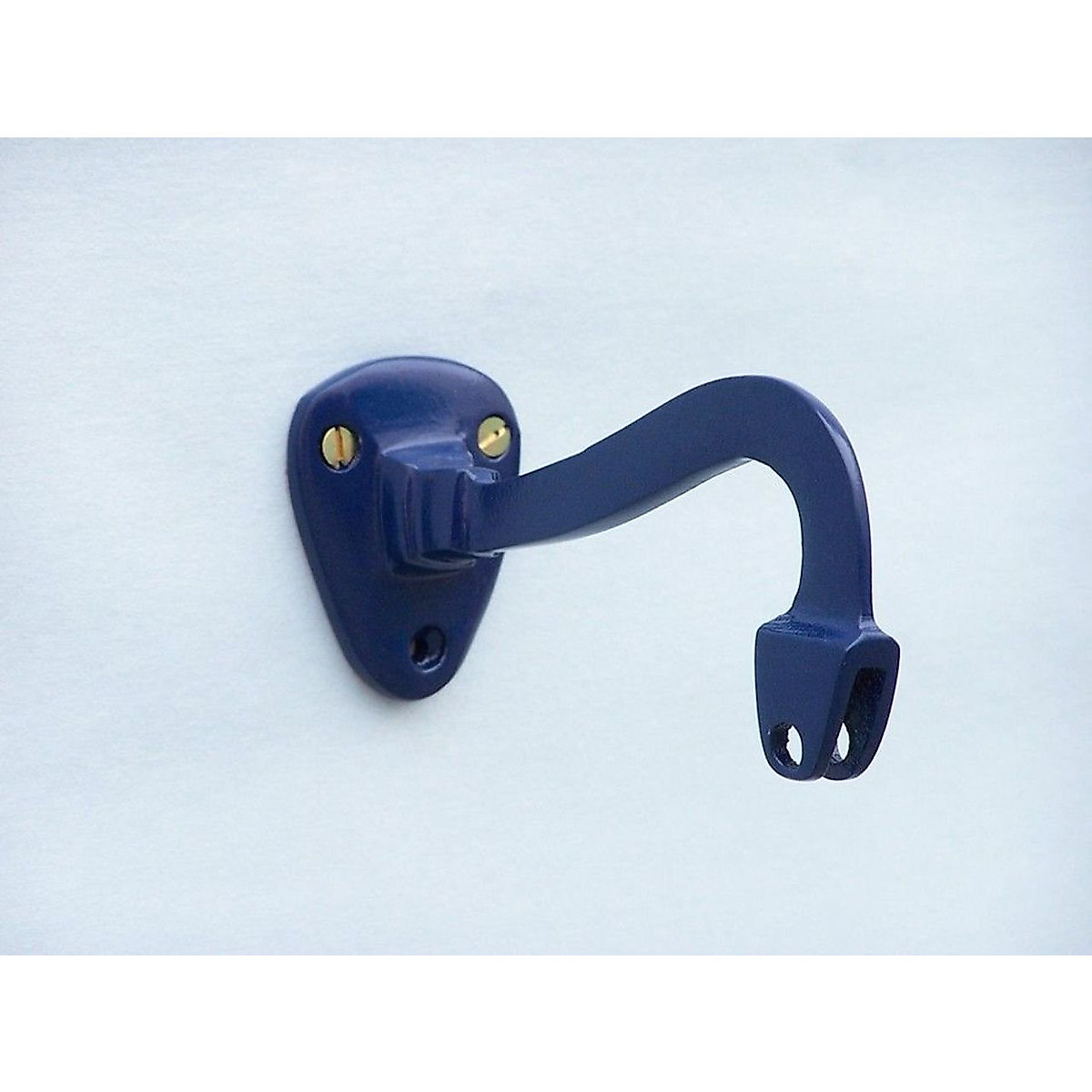 Hampton Nautical 3xglass-101 Solid Brass Hanging Ship's Bell 9"-Blue Powder Coated Nautical Home Decoration, 9 inch