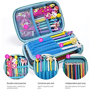 BEMDLON Dinosaur Pencil Case for Kids,3D EVA Large Capacity Pen Holder marker Bag with Double Zipper, Cute Cartoon Pencil case for Girls Boys School Gift