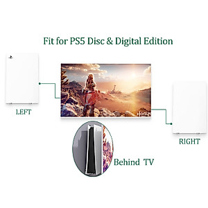 Wall Mount for PS5,Aluminum Alloy Wall Bracket Shelf Compatible with Playstation 5 Disc & Digital Edition, Wall Stand for PS5 Accessories