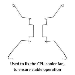 DGHAOP 4pcs Computer Mainboard CPU Radiator Fan Fixing Clip Computer Cooling Accessories, 12CM Wire Buckle Upper Hook Type