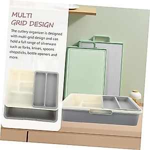 KJHBV 1 Set Compartment Cutlery Box Kitchen Drawer Organization Silverware Organizer Utensil Tray Kitchen Cutlery Tray Plastic Organizers Portable Utensil Holder Pp Fork Spoon Detachable