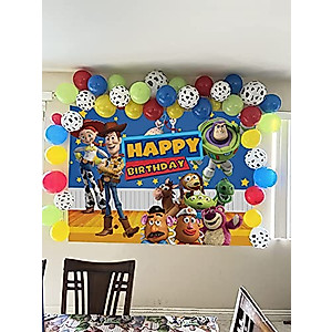 Cartoon Story Backdrop for Kids Birthday Party Cake Table Backdrop Cartoon Story Theme Party Decoration Backdrop Studio Booth Props Backdrop 5X3FT