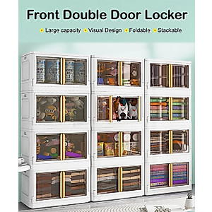 wookon Storage bIns with Lids,78QT Clear Plastic Storage Box