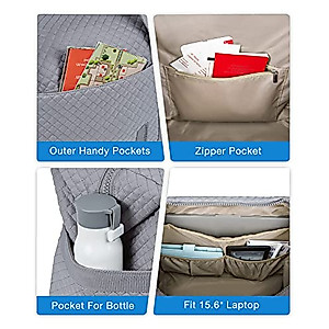 Weekender Bags for Women, BAGSMART Gym Bag with Yoga Mat, Travel Duffle Overnight Bag for Travel Essentials, Large Hospital Bag for Labor and Delivery(Grey)