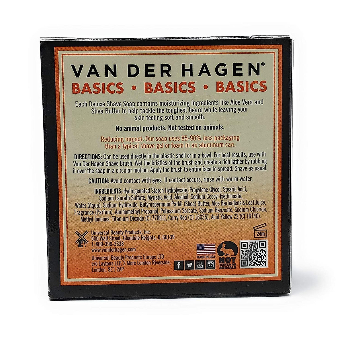 Van der Hagen Deluxe Shave Soap - 2.5 oz - 3 pk