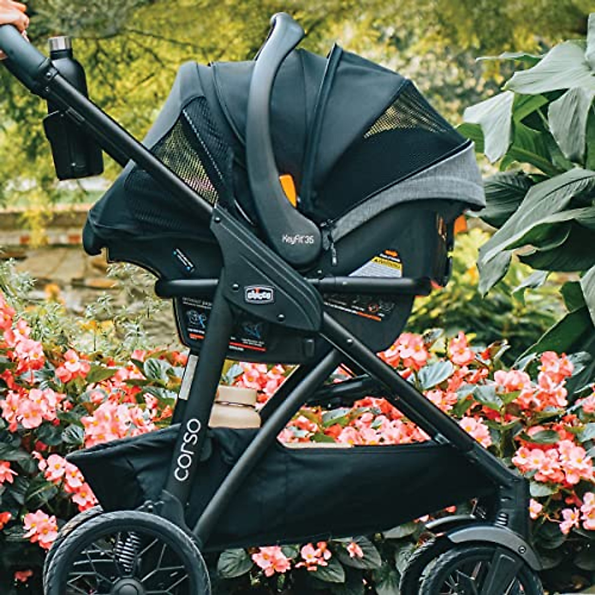 Chicco Corso Primo ClearTex Travel System - Aspen | Black