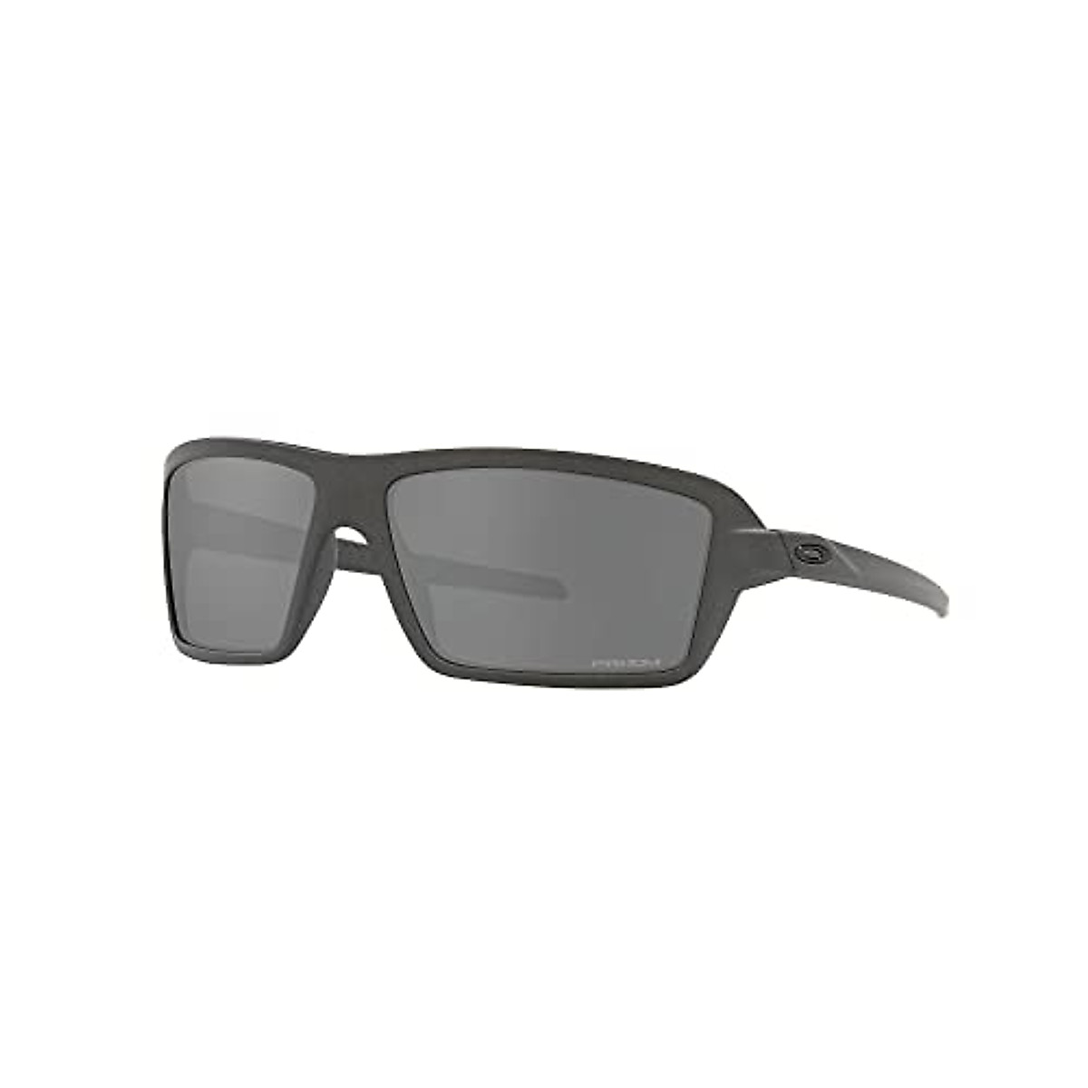 Oakley Men's OO9129 Cables Rectangular Sunglasses, Steel/Prizm Black, 63 mm