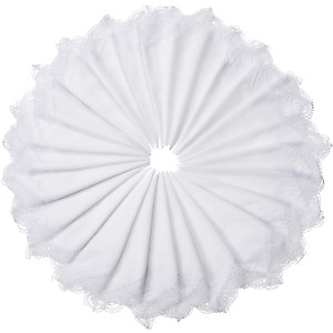 24 Pieces Ladies Handkerchief with Lace Pure White with Lace Edge Handkerchief for Women (Style A)