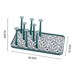 TOPINCN Cup Drying Rack, Bottle Drying Rack Stand Cup Drying Rack with Drain Tray Mug Tree Holder Bottle Drainer Stand for Kitchen (#2)