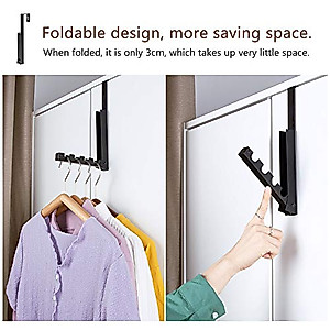 Home Over The Door 4 Hooks - Folding Hanging Coat Rack Organizer