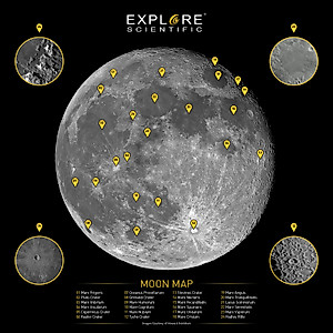 Explore Scientific FirstLight 114mm Newtonian Telescope with EQ3 Mount (White) - Mounted Telescope for Adults Stargazing - Observation Telescope and Astronomy Telescope