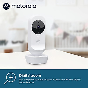 Motorola VM34 Video Baby Monitor W/2 Cameras, 1000ft Range, 2.4 GHz Wireless 4.3" Split Screen, Two-Way Audio, Manual Pan/Tilt, Digital Zoom, Room Temp Sensor, Lullabies, Night Vision