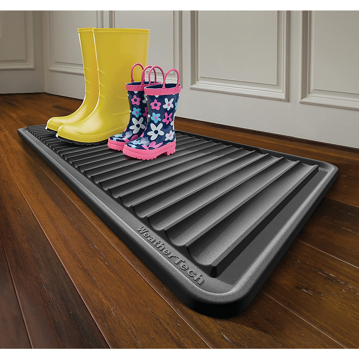 WeatherTech BootTray for Entryway - Durable Mat for Boots, Shoes, Traps Water and Dirt (16"x36") - Black