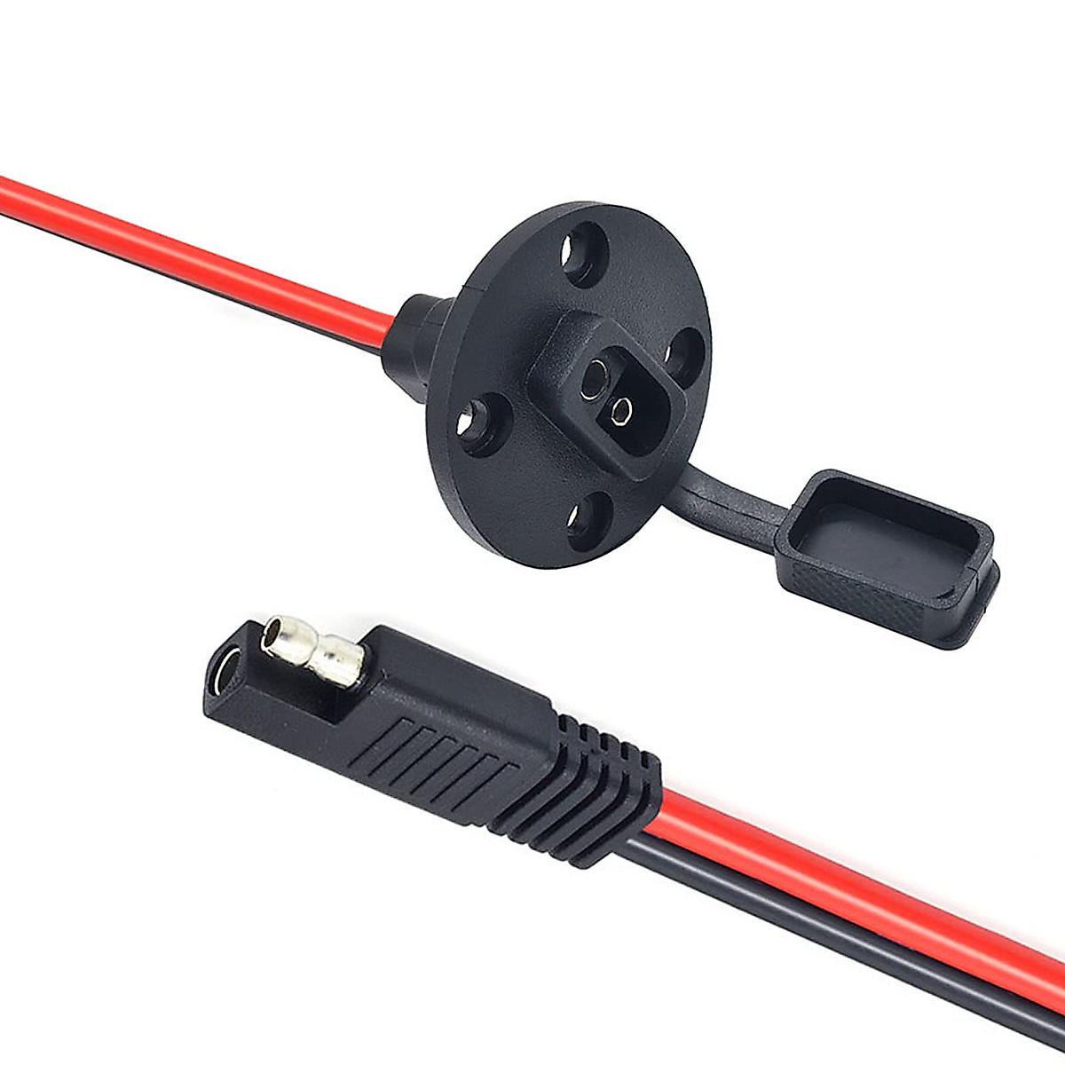 10AWG 11.8 inch SAE Power Outlet sidewall Port Cable + Solar Generator + with 8 Screws; SAE Quick Connect Solar Panel Connector Suitable for Solar Generator Motorcycle Generator etc