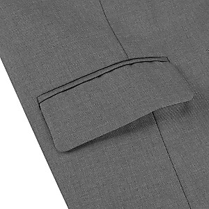 YUNCLOS Women's 2 Pieces Skirt Suit Set Long Sleeve Blazer Jacket and Pencil Skirt Dark Gray