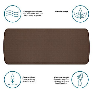 GelPro Elite Anti-Fatigue Kitchen Mat Bundle - 20 x 36 & 20 x 48, Linen Truffle