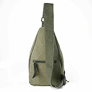 Men Women Sling Bag Chest Fanny Packs Cross Body Travel Sports Shoulder Backpack (Military Green)