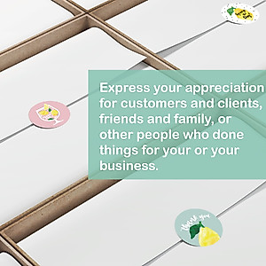 Gooji Lemon Thank You Stickers, 500 Roll Pack Bulk Pack for Wedding, Party Favors, or Small Business Packaging, 1.5 inch Supporting My Purchase Order Labels, Baby Bridal Shower, Custom Envelopes Seal