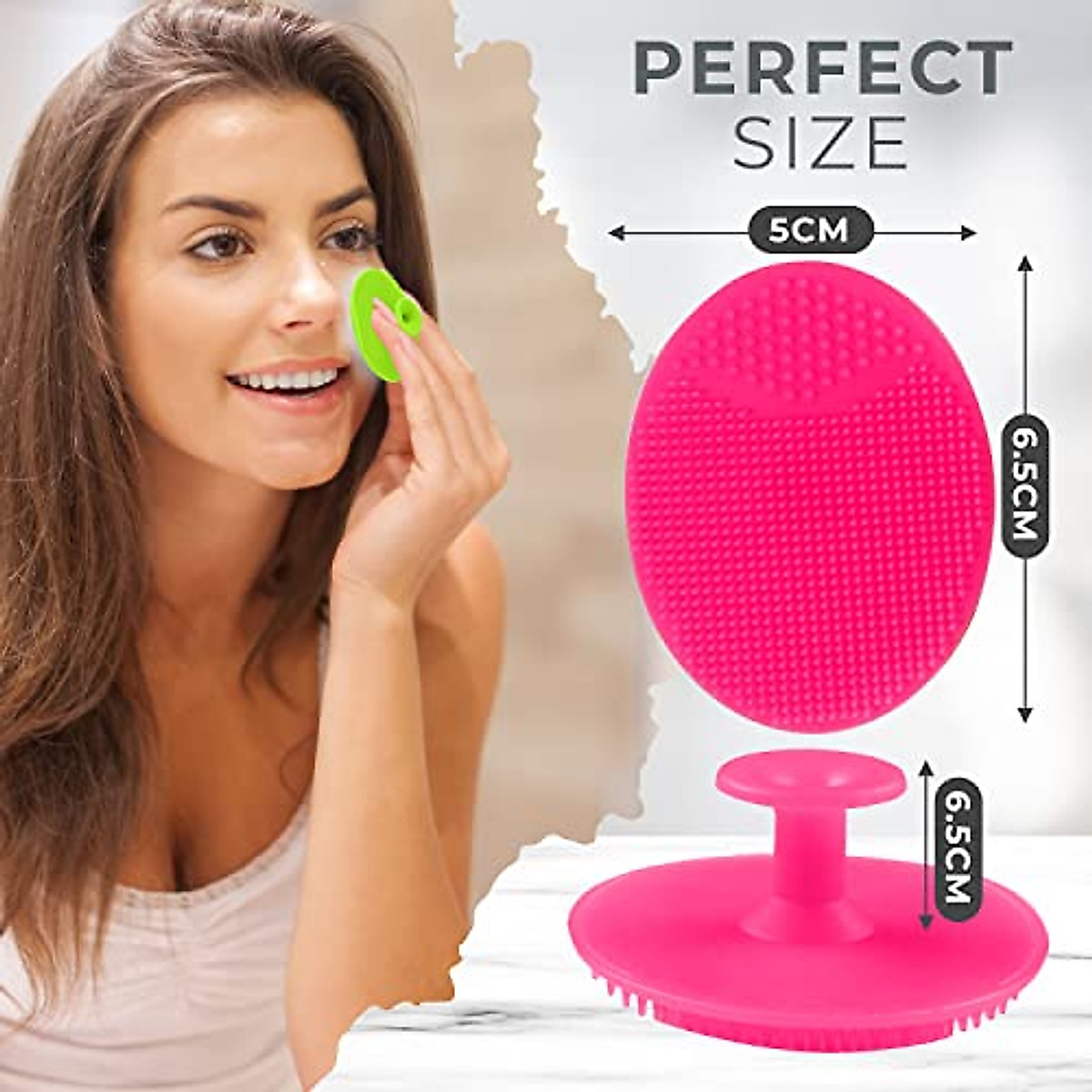 4 Pack Silicone Face Scrubbers, Face Brush, Face Cleansing Brush, Face Scrub Brush, Face Cleanser, Facial Scrubber Exfoliating Face Scrubber for Women Face Wash Brush Face Exfoliator Tool Facial Brush