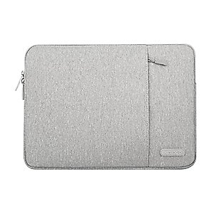 MOSISO Laptop Sleeve Bag Compatible with MacBook Air/Pro, 13-13.3 inch Notebook, Compatible with MacBook Pro 14 inch 2023-2021 A2779 M2 A2442 M1, Polyester Vertical Case with Pocket, Gray