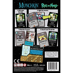 MUNCHKIN: Rick And Morty Card Game | Rick and Morty Adult Swim Munchkin Board Game | Officially Licensed Rick and Morty Merchandise | Munchkin Game from Steve Jackson Games