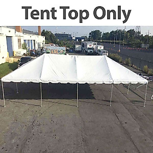TentandTable 20-Foot x 40-Foot Tent Top | for West Coast Frames | 16oz Block-Out Premium Vinyl | White | Indoor/Outdoor | for Parties, Weddings, and Events | Commercial and Residential Use