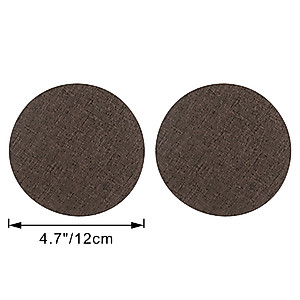 Kiven Led Light Cover,Light Blocking Stickers, 4.7in in Dia, Brown Fabric, LED Light Dimming Sticker for Recessed Light/Can Light, LED Spotlight, Ceiling Light, Downlight