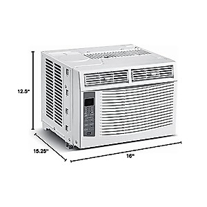 Arctic Wind 2AW6000DA White 6,000 115V Air Conditioner & Dehumidifier with Remote Control, Window AC Unit for Apartment, Dorm, Small Rooms up to 250 Sq. Ft, 6000 BTU