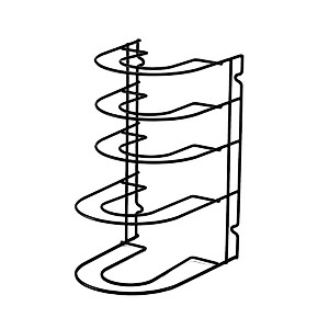 Pan Rack Organizer Holder for Kitchen, Countertop, Cabinet, and Pantry (BlackII)