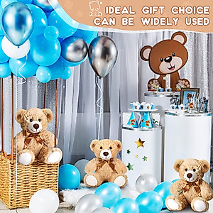 Zhanmai 18 Pcs 14 Inch Bears Stuffed Animal 2024 Graduation Gifts Bulk Plush Bear Toys for Birthday Baby Shower Party Favor(Light Brown)