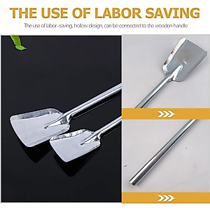 NUOBESTY Fireplace Ash Shovel 16 Inch Handle Coal Ash Shovel Cleaning Coal Shovel Hand Tools Gardening Shovel