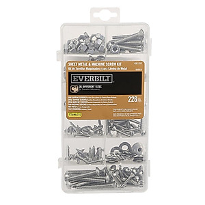 226 Pieces Stainless Steel Sheet Metal Screw Assortment & Machine Screws 36 Different Sizes of Flat, Oval, Pan, Hex Head Phillips Self Tapping Screws Hardware for Wood, Metal or Fiberglass