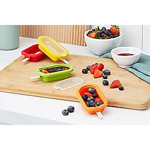 Lekue Stackable 4 Pieces Popsicle Mould, One Size, Multicolour
