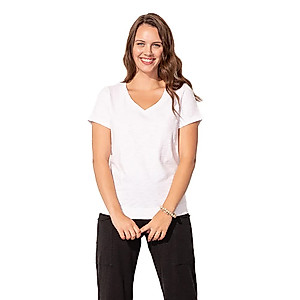 Escape by Habitat V-Neck Short Sleeve Tee - 1000 (X-Large, White)