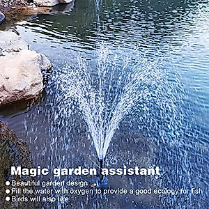 Plastic Fountain Nozzle 1/2, The Small Pool Sprayer Fountain Nozzle for Garden, Ponds, Tabletop Fish Ponds, 15 pcs of Set, 3 Fountain Shaped, Pool Aerator Nozzle, Black -S