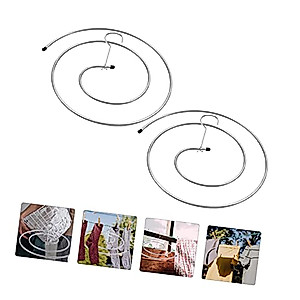 ORFOFE Drying Rack 2pcs and Stainless Mental Socks Space Bras Clothes Spiral Towel Hanger Rotating Bedspread Hangers Battaniye Hook Use Bed Air Garment Rotatable Wardrobe Dry Blanket Windproof