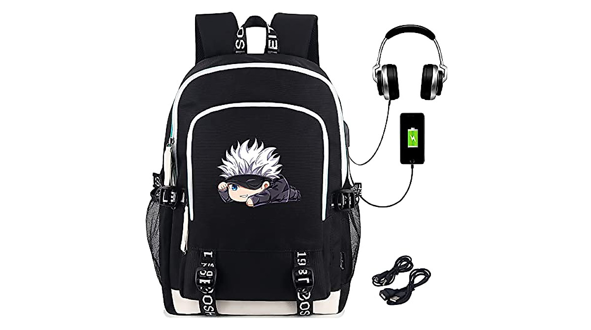 Roffatide Anime Jujutsu Kaisen Gojo Satoru Laptop Backpack with USB ...
