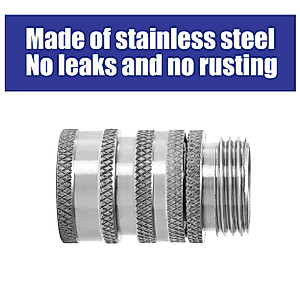 M MINGLE Garden Hose Adapter with Extra 8 Washers, Garden Hose Quick Connect Fittings