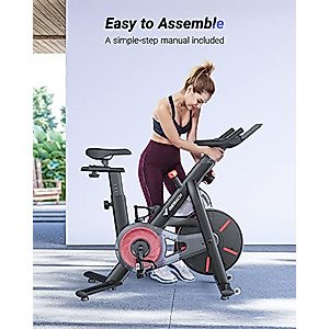 MERACH Exercise Bike, Bluetooth Stationary Bike for Home with Magnetic Resistance, Indoor Cycling Bike with 350lbs Weight Capacity, iPad Holder, TT