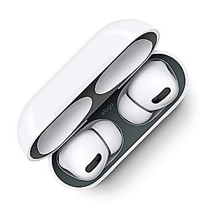 elago Dust Guard Compatible with AirPods Pro, AirPods Pro 2nd Generation - Dust-Proof Film, Ultra Slim, Luxurious Looking, Protect from Iron/Metal Shavings (2 Sets, Dark Grey) [US Patent Registered]