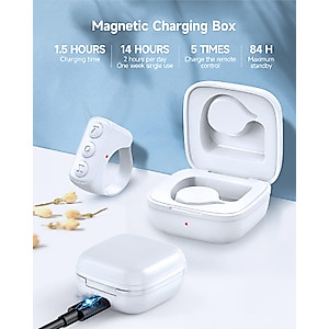 TIK Tok Bluetooth Remote Control, Tiktok Wireless Scrolling Control Page Turner Rechargeable with Ring Design and Charging Case Compatible with iOS/Android