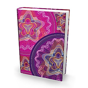 Book Sox Stretchable Book Cover: Jumbo Spirograph Print. Fits Most Hardcover Textbooks up to 9 x 11. Adhesive-Free, Nylon Fabric School Book Protector. Easy to Put On. Washable & Reusable Jacket.