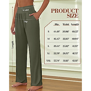 Neer 2 Pcs Women's Wide Leg Yoga Sweatpants High Waist Lounge Pants Loose Workout Pant Casual Athletic Pant with Pockets (Army Green, Gray,Medium)