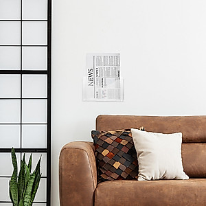 iplusmile Acrylic Wall File Organizer, Clear Wall Mounted File Holder, Plastic Hanging Paper Organizer, Wall Bins for office, School and home, 27.5X23CM