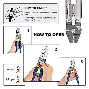 Sanuke Wire Rope Crimping Swaging Tool Cable Crimps up to 2.2mm(2/32inch) with 160pcs 4sizes Aluminum Double Barrel Ferrule Loop Sleeve and 10pcs Stainless Steel Thimble Assortment Kit
