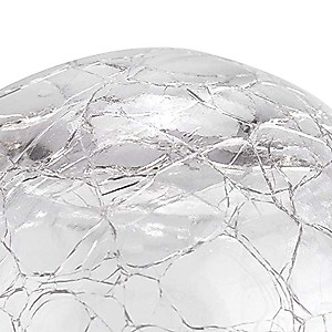 TOPINCN 2Pcs Solar Outdoor Lights, Waterproof Courtyard Stake Crackle Round Ball Lights LED Solar Powered Garden Lamp for Yard Patio Walkway