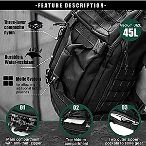 WolfWarriorX Gym Bag Duffle Bags Backpack Travel Weekender Bag for Men Women Workout Bag for Military,Sports,Overnight,Basketball,Tactical,Football Waterproof & Tear Resistant Coyote 45L
